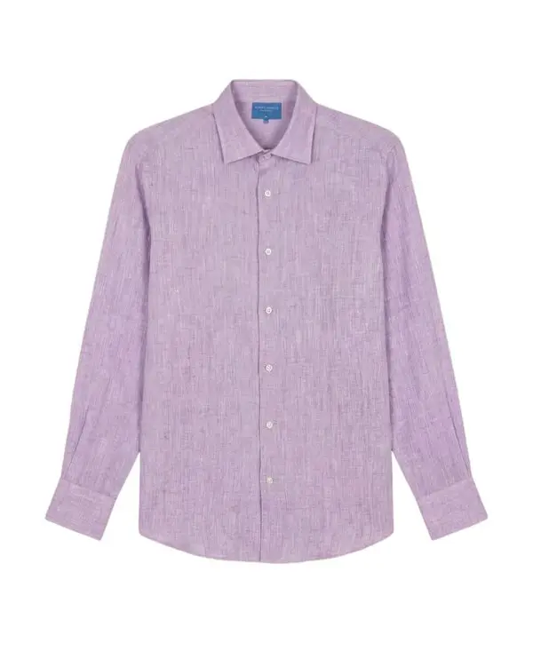 Robert Talbott Morgan Linen Shirt - Purple