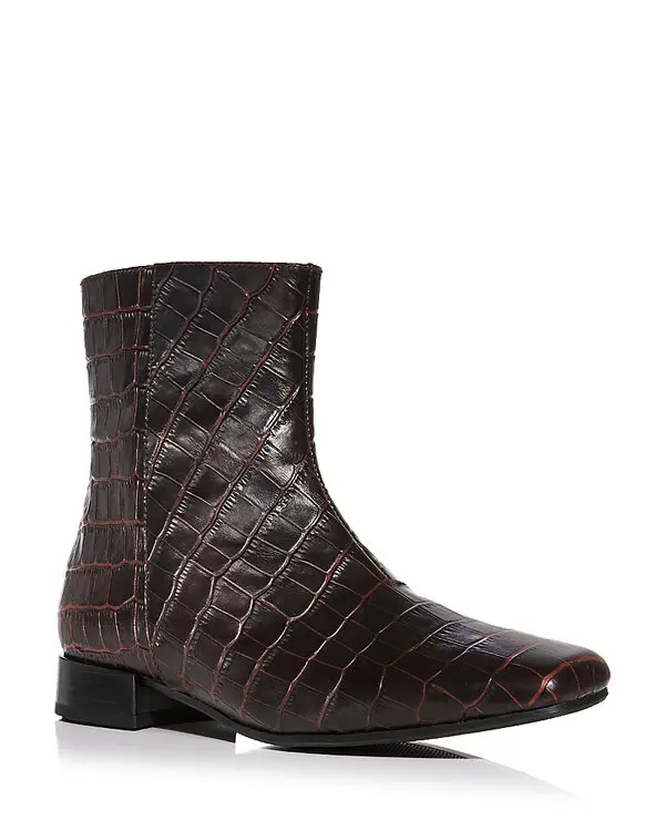 VAGABOND SHOEMAKERS Mona Embossed Ankle Boots - Chocolate