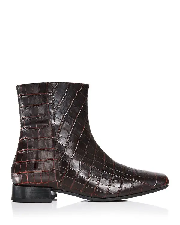VAGABOND SHOEMAKERS Mona Embossed Ankle Boots - Chocolate