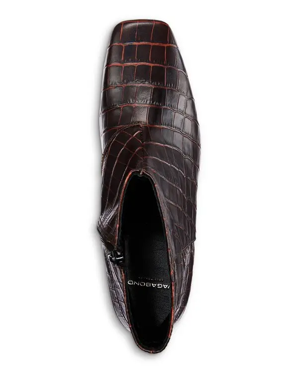 VAGABOND SHOEMAKERS Mona Embossed Ankle Boots - Chocolate