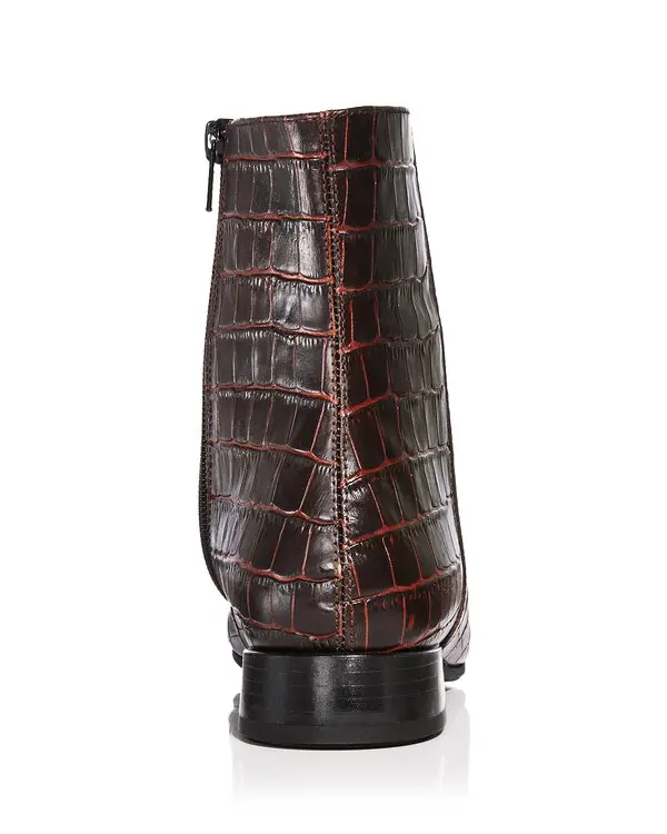 VAGABOND SHOEMAKERS Mona Embossed Ankle Boots - Chocolate