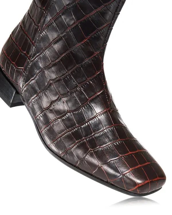 VAGABOND SHOEMAKERS Mona Embossed Ankle Boots - Chocolate