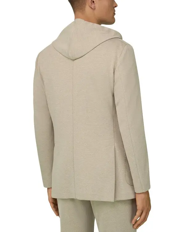Boggi Milano Regular Fit Jacket With Removable Drawstring Hoodie