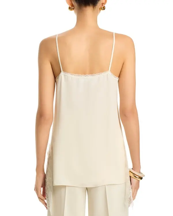 Fabiana Filippi Lace Trimmed Crepe De Chine Camisole