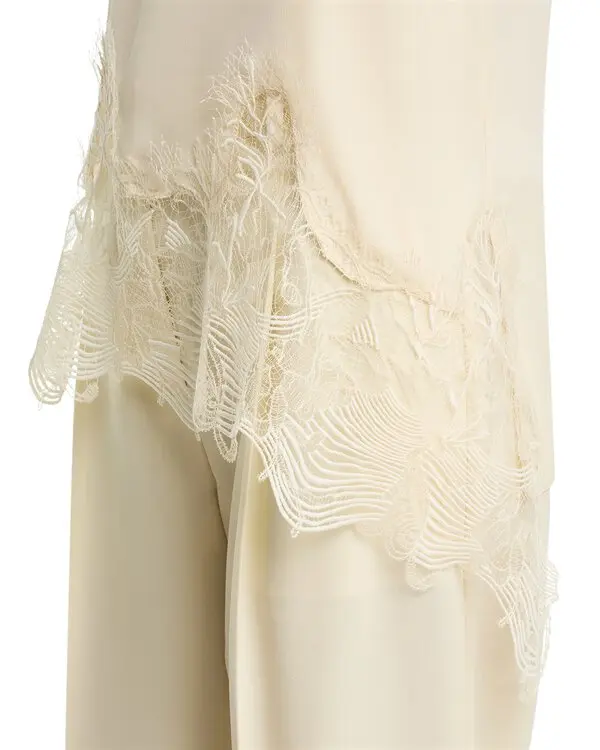 Fabiana Filippi Lace Trimmed Crepe De Chine Camisole