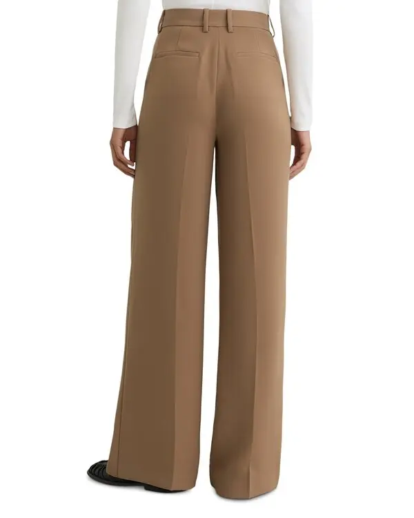 REISS Margeaux Wide Leg Tailored Pants - Camel