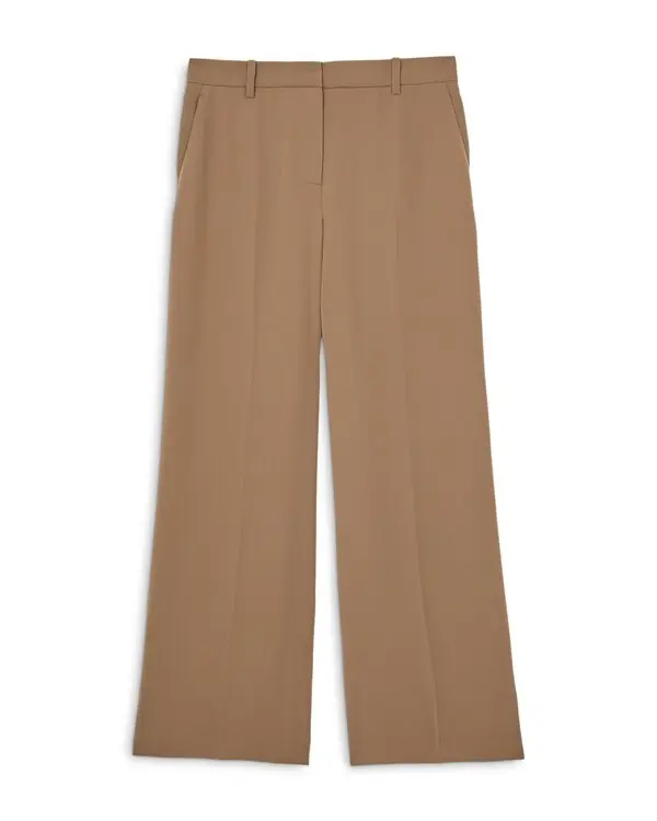REISS Margeaux Wide Leg Tailored Pants - Camel