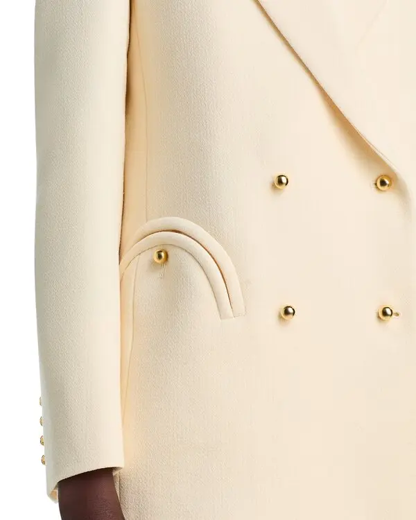 BLAZÉ MILANO Resolute Double Breasted Blazer - Cream