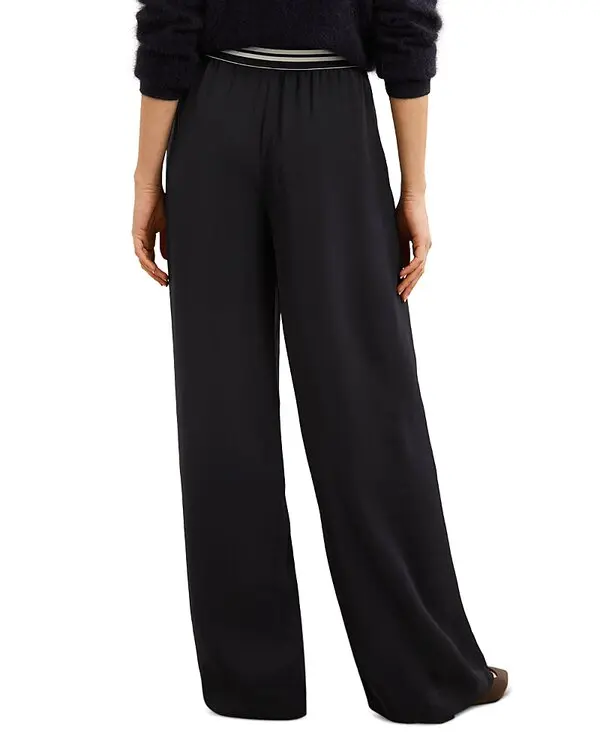 REISS Sonnie Wide Leg Pants - Navy