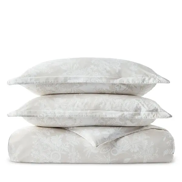 CHRISTY Beatrice Cotton Sateen Duvet Cover Set, King/california King - Beige