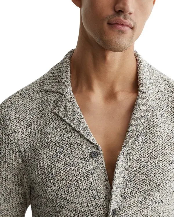 REISS Addis Regular Fit Marled Knit Shirt