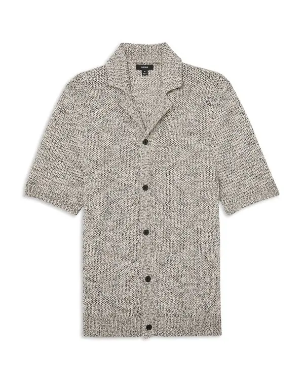 REISS Addis Regular Fit Marled Knit Shirt