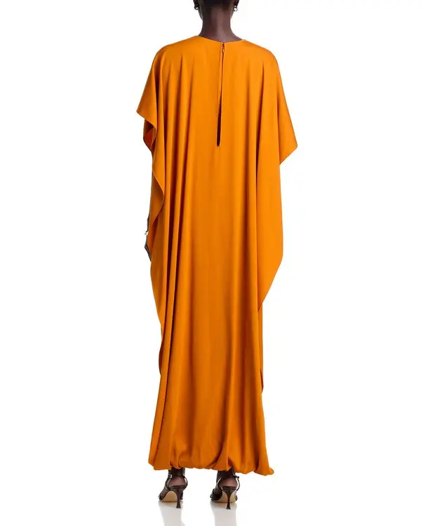Brandon Maxwell Lucia Draped Maxi Dress