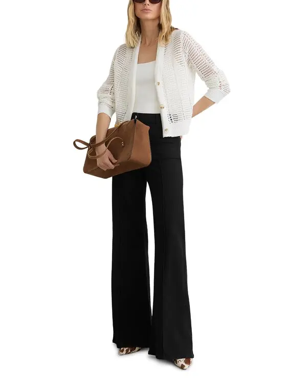 REISS Star Cardigan With Textured Knit