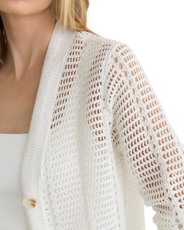 REISS Star Cardigan With Textured Knit