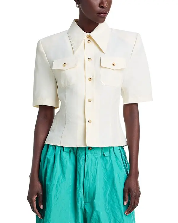WILLY CHAVARRIA Chavela Short Sleeve Shirt - Masa