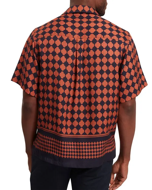 Ted Baker London Jirahu Short Sleeve Regular Fit Border Tile Shirt