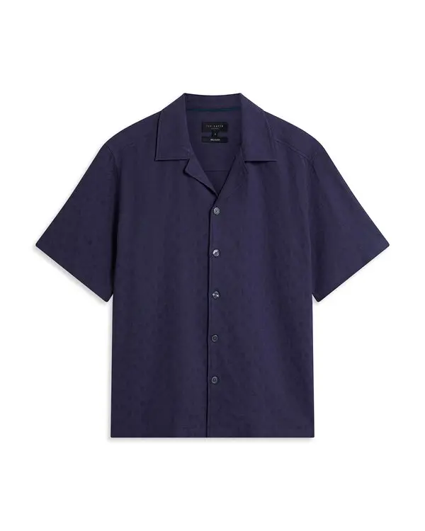 Ted Baker London Fleurre Jacquard Relaxed Fit Camp Shirt