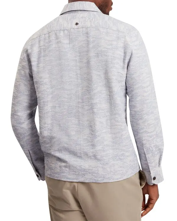 Ted Baker London Erreto Long Sleeve Denim Jacquard Overshirt