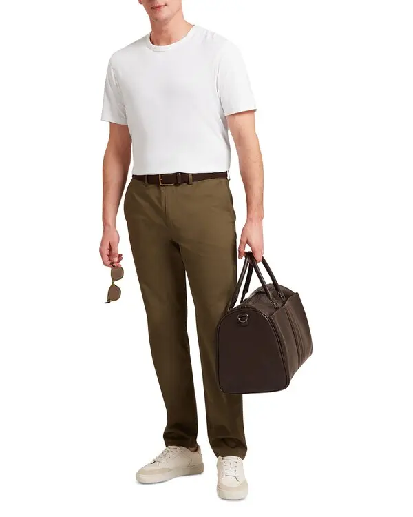 Ted Baker London Bartol Short Sleeve Regular Fit Linen Cotton Tee - White