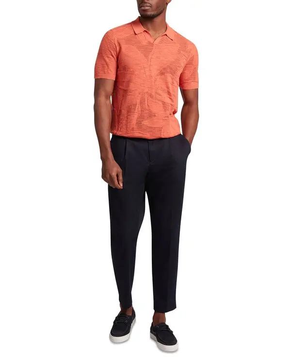Ted Baker London Sidraha Short Sleeve Open Neck Floral Jacquard Polo
