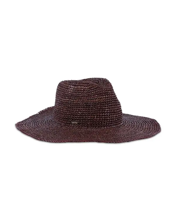 Eugenia Kim Emmanuelle Packable Raffia Fedora - Espresso