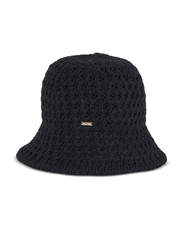 Eugenia Kim Anais Packable Knit Bucket Hat - Black