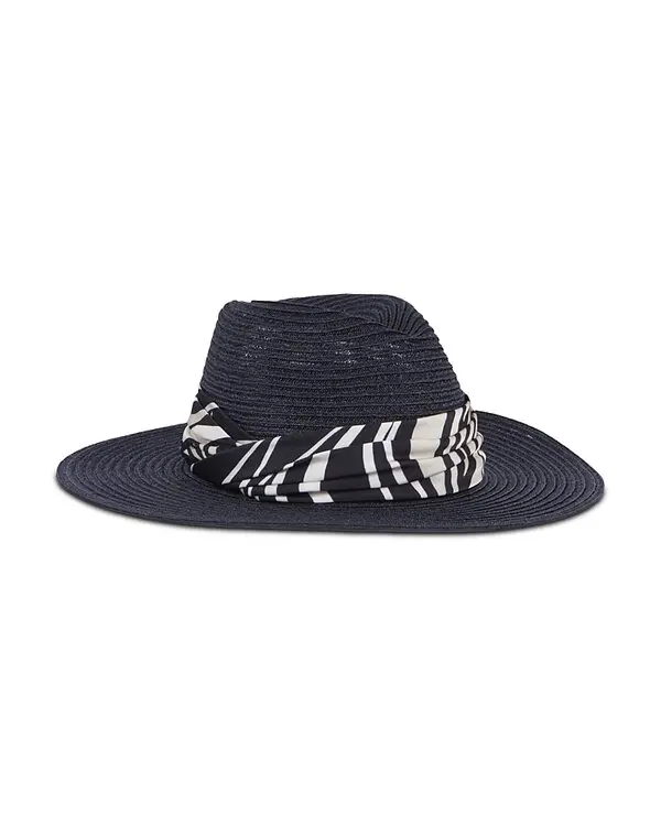 Eugenia Kim Courtney Packable Straw Fedora - Black