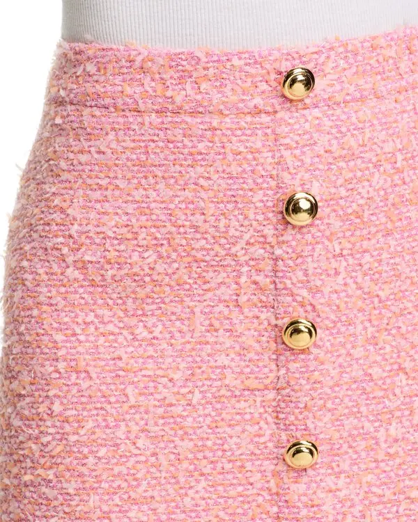 Aqua Tweed Mini Skirt