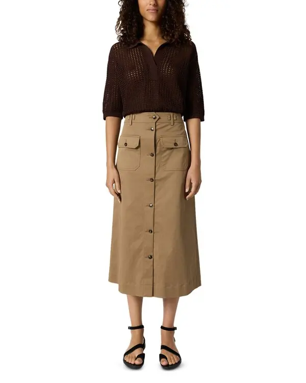 Gerard Darel Jasmina Button-front Midi Skirt