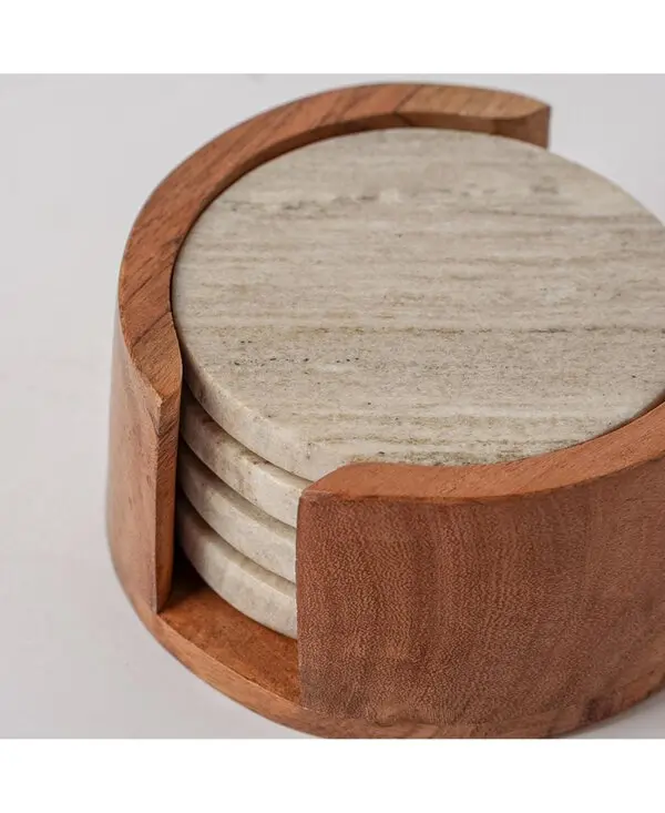 VERVE CULTURE Marble Coaster, Set Of 4