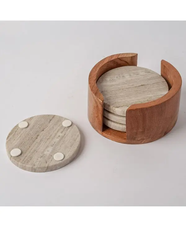 VERVE CULTURE Marble Coaster, Set Of 4