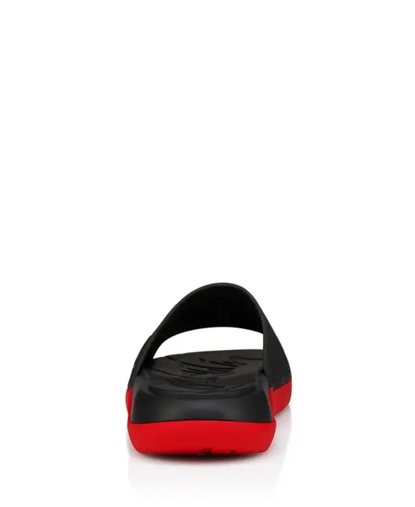 CHRISTIAN LOUBOUTIN Easy Breezy Rubber Slides - Black