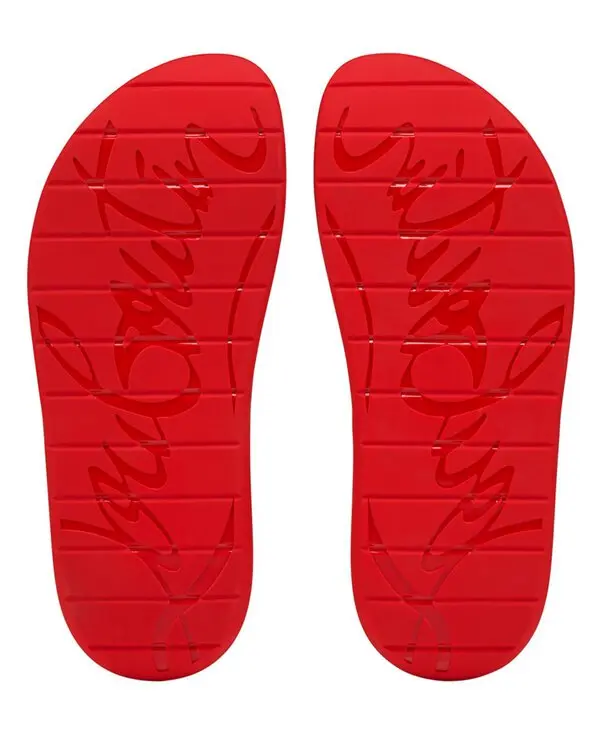 CHRISTIAN LOUBOUTIN Easy Breezy Rubber Slides - Black