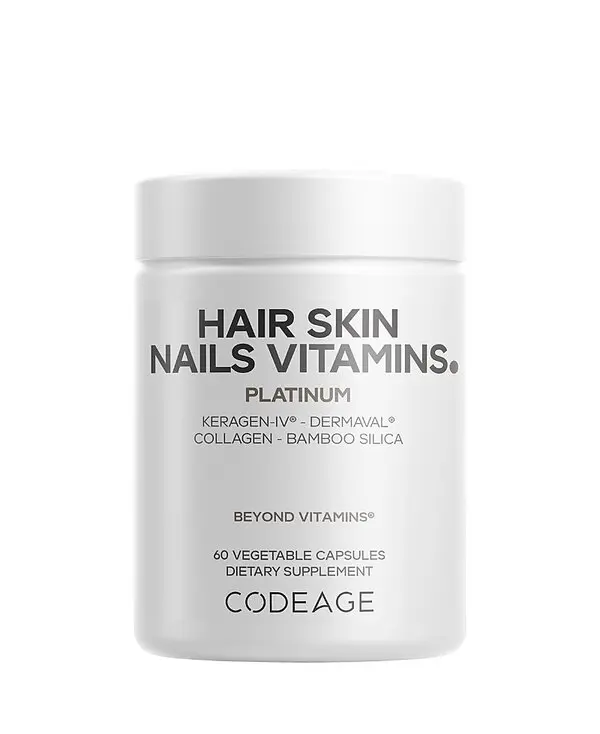 CODEAGE Hair Skin Nails Vitamins Platinum Capsules - No Color