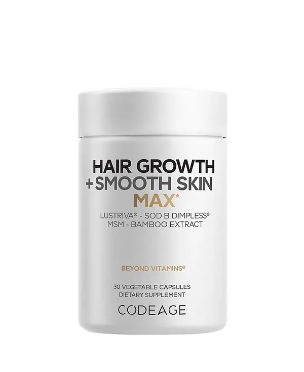 CODEAGE Hair Growth + Smooth Skin Max Capsules - No Color