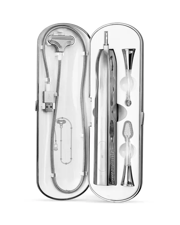 SUPERSMILE Zina45 Sonic Pulse Toothbrush Chrome With Case