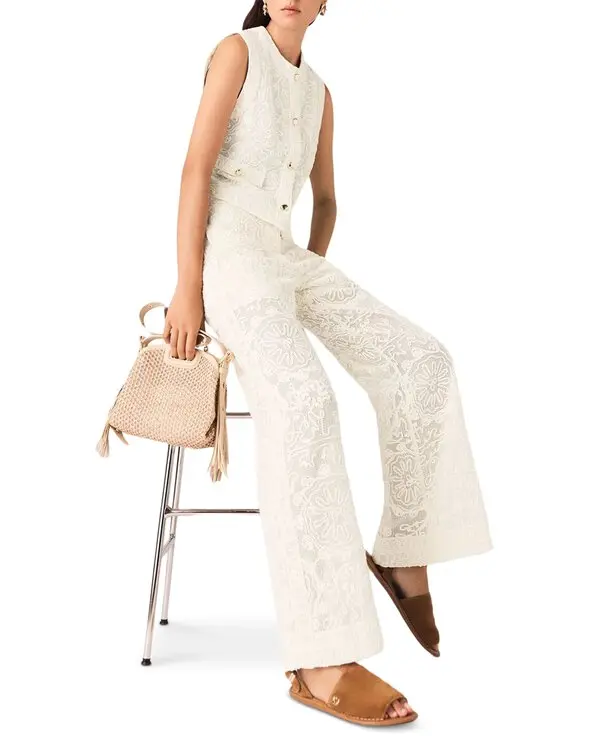 Maje Paros Guipure Lace Pants