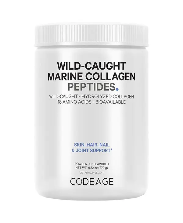 CODEAGE Wild Caught Marine Collagen Powder Supplement Mini - No Color