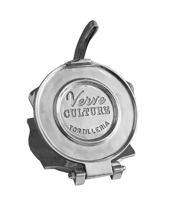 VERVE CULTURE Large Tortilla Press Polished Aluminum - Silver