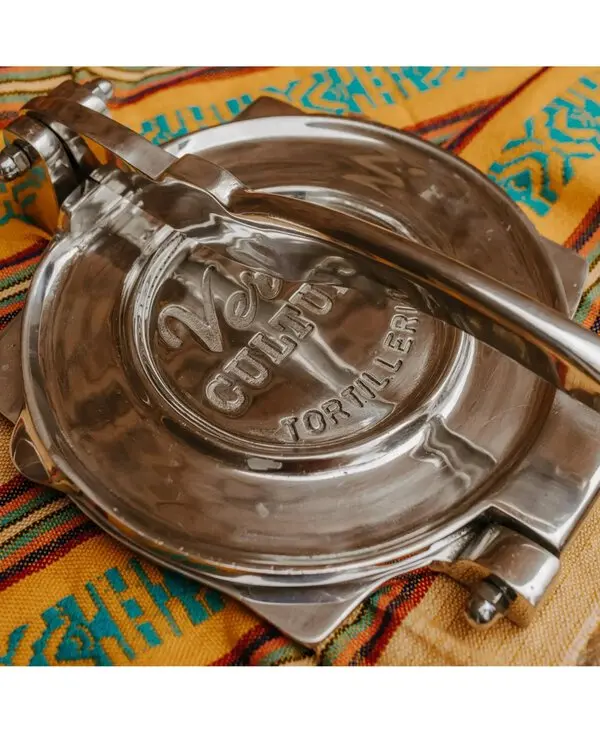 VERVE CULTURE Large Tortilla Press Polished Aluminum