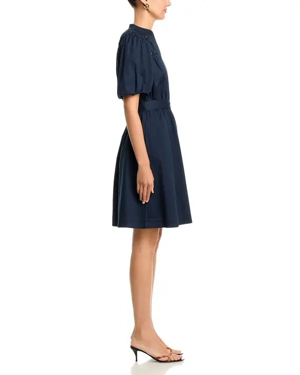 T Tahari Short Sleeve Lace Detail Mini Dress