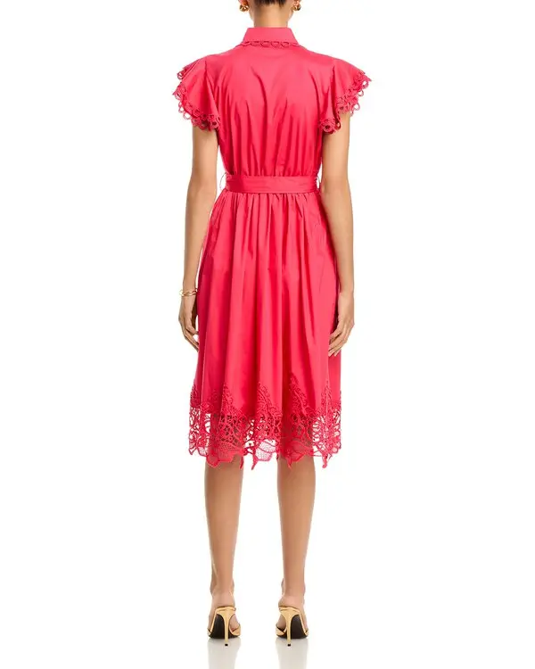 T Tahari Flutter Sleeve Fit & Flare Dress