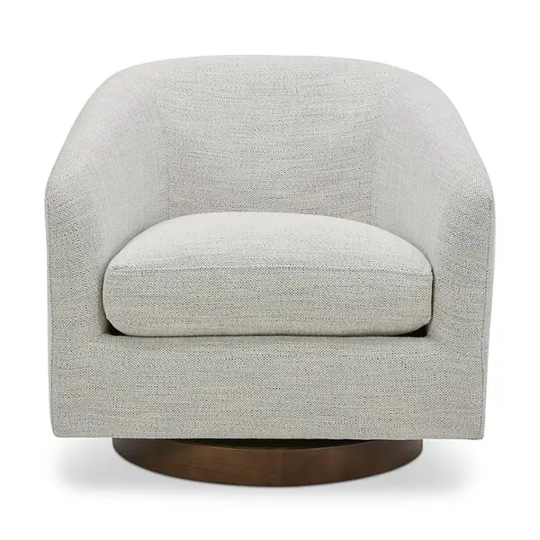 MOE'S HOME COLLECTION Oscy Fabric Swivel Chair - Splashed White
