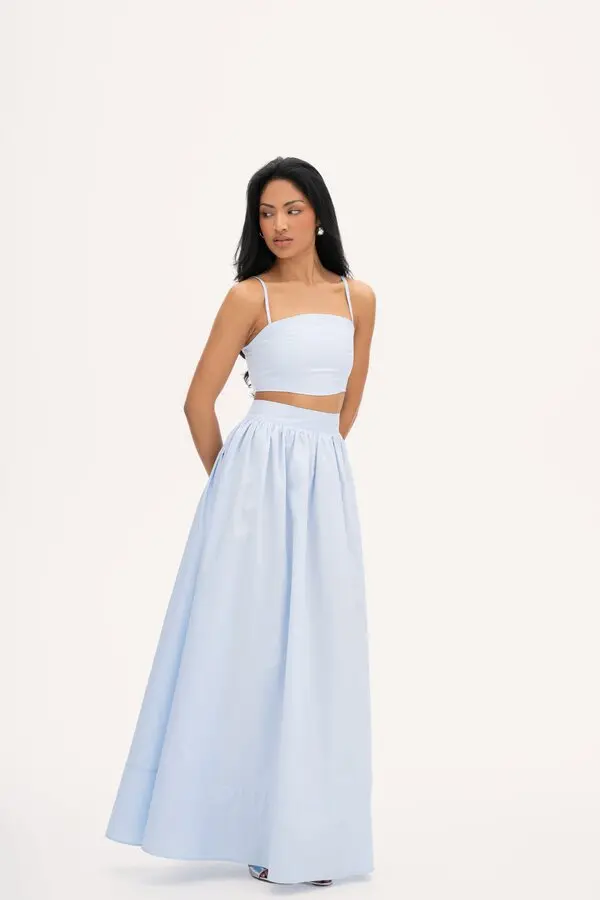 MandiBreeze Rosina Cropped Top - Blue