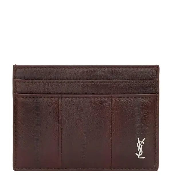 Saint Laurent Logo Card Holder - Beige