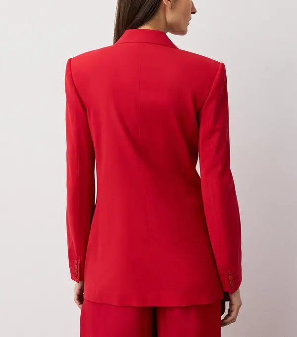 Ralph Lauren Ramona Double-breasted Wool Blend Blazer
