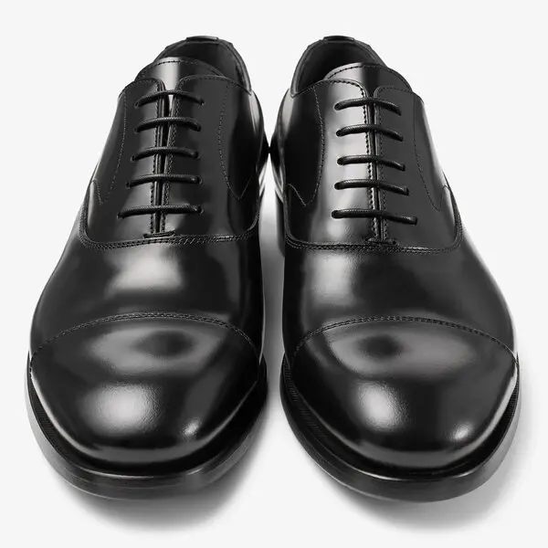 JIMMY CHOO Vine Lace Up Smooth Calf Leather Cap Toe Shoes