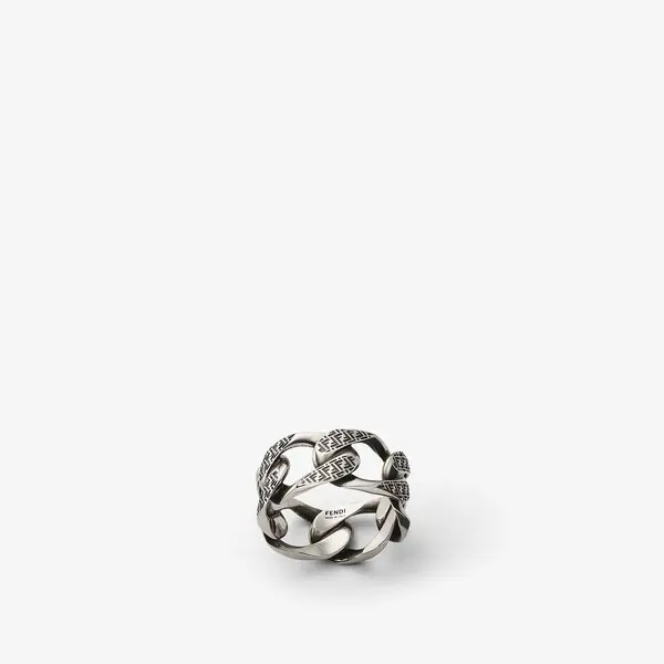 Fendi Ff Link Ring - Silver