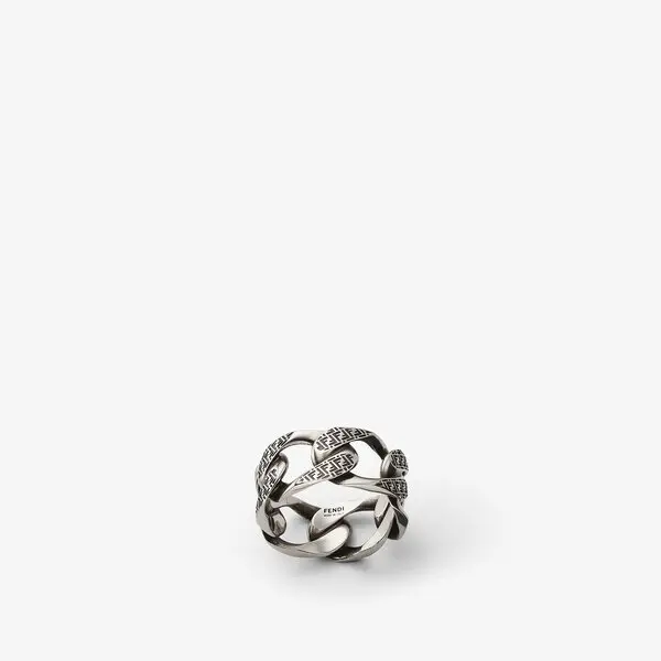 Fendi Ff Link Ring - Silver
